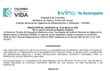 Medik surgical light is approved with INVIMA from Colombia Manufacturer
